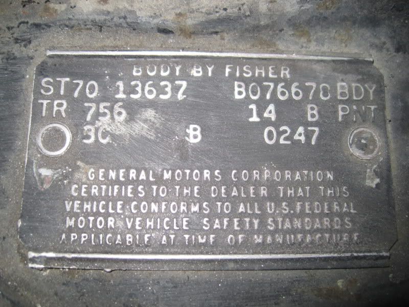 Help Decoding my Trim Tag | Team Chevelle